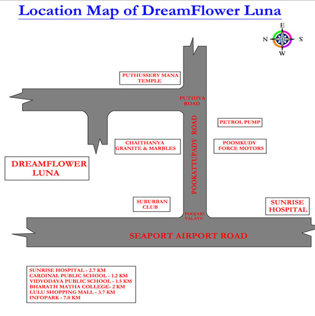 2BHK Flats Kakkanad | Ernakulam | Luna | Dream Flower